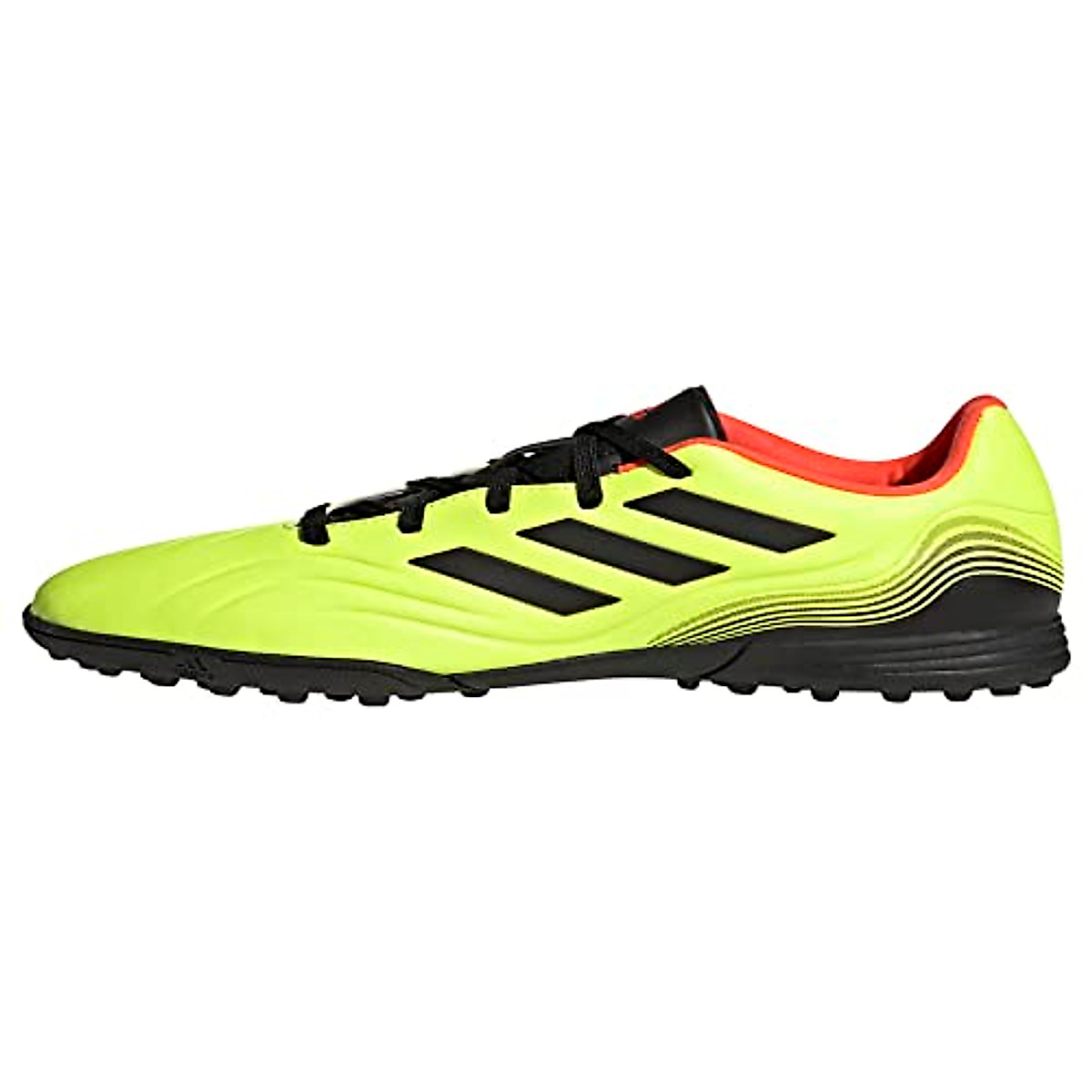 adidas Copa Sense.3 Turf Soccer Shoe, Team Solar Yellow/Black/Solar Red, 4.5 US Unisex Big Kid