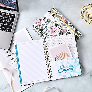 Planner 2023-2024 - Jul.2023 - Jun.2024, 2023-2024 Planner, Academic Planner 2023-2024, 2023-2024 Planner Weekly & Monthly with Tabs, 6.3" x 8.4", Hardcover with Back Pocket + Twin-Wire Binding, Daily Organizer - Petunia