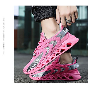 VAXAV Women's Men's Lightweight Blade Mesh Sneakers Tennis Road Running Gym Walking Shoes Size 11.5/10 Pink