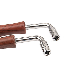 2Pcs Yootones L-shape Piano Tuner Spanner Professional Wrench Square Shape Tip Tuning Hammer Tuner Spanner Tool Compatible with Piano Repair Tool