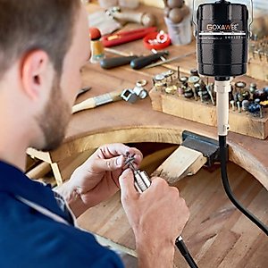 Flex Shaft Grinder Rotary Tool, GOXAWEE Hanging Grinding Machine with 3-Jaw Chuck& Stepless Speed Foot Pedal, Power Multi-Function Tool with 131pcs Accessories for DIY and Crafting Projects