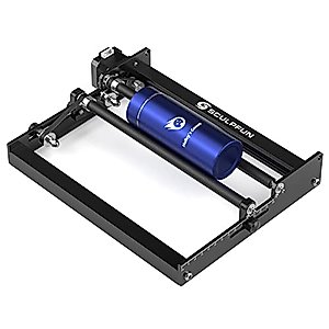 SCULPFUN Laser Rotary Roller, Laser Engraver Aluminum Y-axis Rotary Roller Engraving Module for Engraving Cylindrical Objects Cans, Compatible with Most Engraving Machines