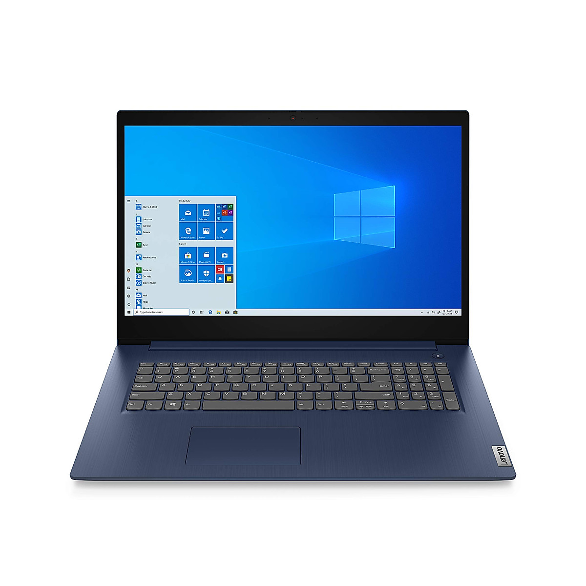 Lenovo IdeaPad 3 17.3" HD+ LED Backlit Display Laptop, Intel Core i5-1035G1 Processor, 8GB RAM, 256GB SSD, HDMI, WiFi, Bluetooth, Webcam, Windows 10, Abyss Blue, W/IFT Accessories