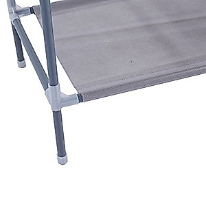 JASOYA Simple Assembly 10 Tiers Non-woven Fabric Shoe Rack，fashionble and convenient design， Gray