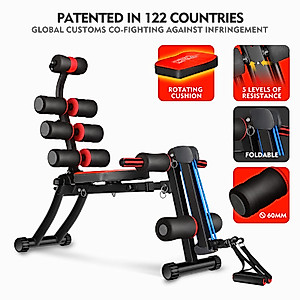 MBB 22 in 1 Wonder Master Core & Abdominal Workout Chair,Foldable & Adjustable Rowing Machine,22 Ways to Exercise,Fitness Equipment for Home Gym Sports