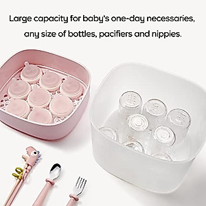 Bc Babycare Bottle Steamer, Large Capacity Baby Bottle Steamer and Dryer with Bottle Clip for Baby Bottles, Pacifiers, Dishes, Toys