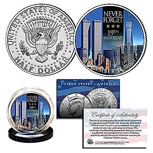 World Trade Center 19th Anniversary 2020 Kennedy Half Dollar U.S. Coin 9/11 WTC
