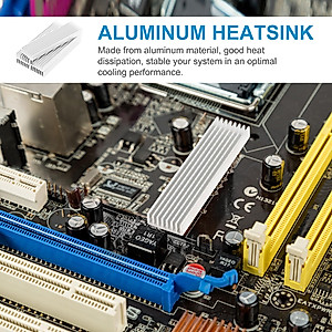 uxcell 5 Pcs Aluminum Heat Sink, Silver Tone Aluminium Radiator Heatsink Cooling Fins Cooler for Led Amplifier Transistor IC Module, 100x25x10mm/4 x1 x0.4