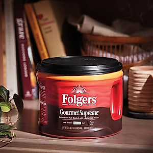 Folgers Gourmet Supreme Medium Dark Roast Ground Coffee, 22.6 Ounces (Pack of 6)