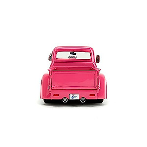 Franken Berry 1:24 1956 Ford F-100 Die-Cast Car & 2.75" Franken Berry Figure, Toys for Kids and Adults,Pink