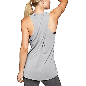 Mippo Workout Tank Tops for Women Loose Fit Yoga Tennis Shirts Athletic Exercise Tank Tops Cute Summer Clothes Athletic Sports Running Clothing for Women Gray XXL