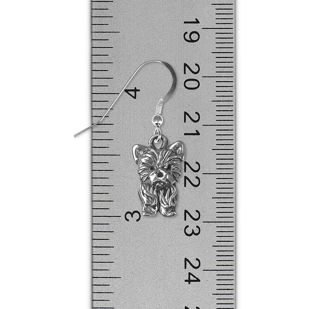 Sterling Silver Yorkie Puppy Earrings by The Magic Zoo