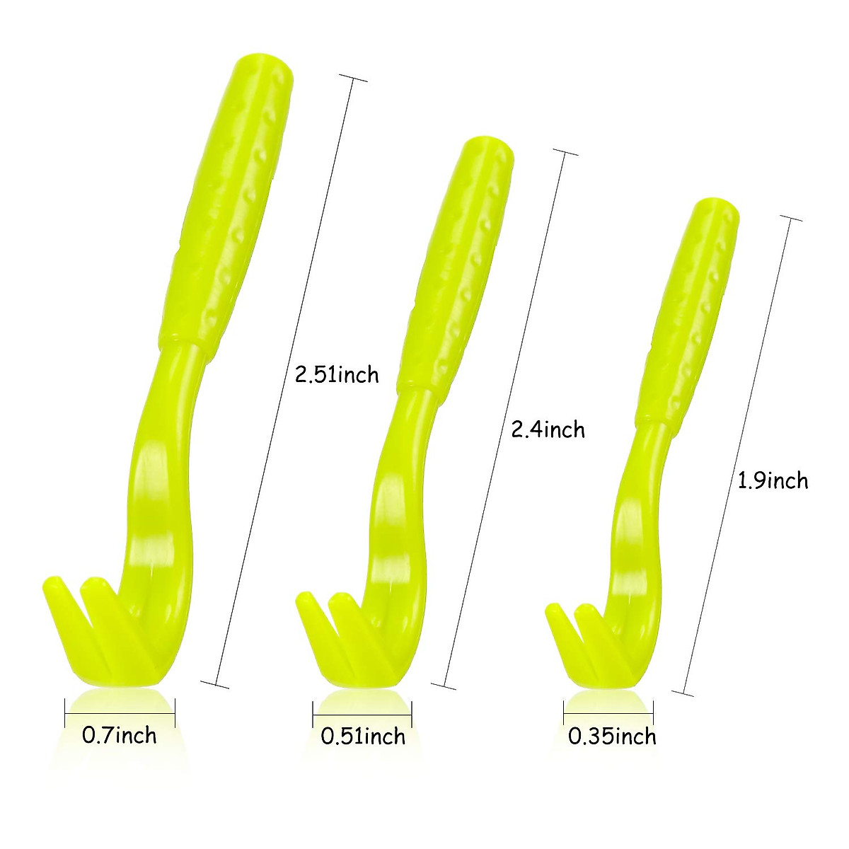 Tick Removal Tool Kit, Include 3 Pieces Plastic Removers, 3 Pieces Stainless Steel Tweezers with Comb for Dog and Cats (Fluorescent Green)