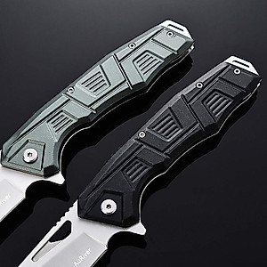 AuRiver EDC Pocket Knife, EXTREMELY SHARP Folding Knives with 3.7inch Blade, Aluminiumalloy Handle,Pocket Clip for Camping Hunting and Outdoor (Black)