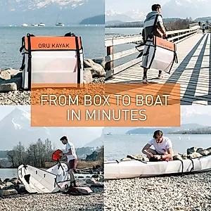 Oru Kayak Foldable Kayak Haven TT | for 1 or 2 People - Stable, Durable, Lightweight - Lake and River Kayaks - Beginner, Intermediate - Size (Unfolded): 16'1" x 33", Weight: 41 Lbs