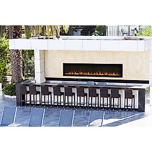 Amantii 72" Panorama Slim Indoor/Outdoor Electric Built-in Fireplace