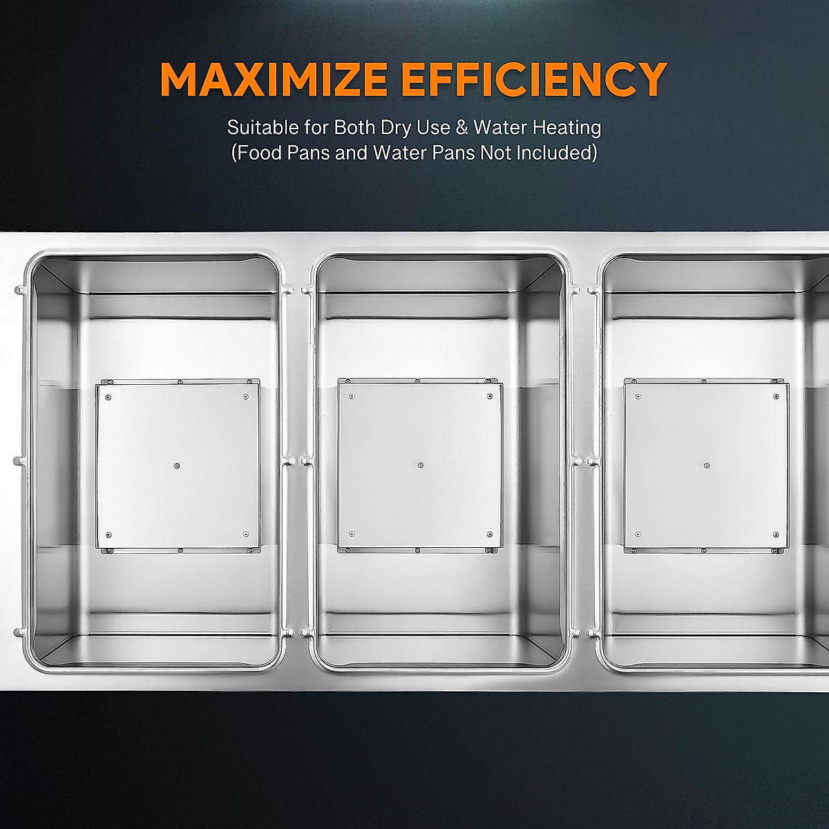 WILPREP 5 Well Natural Gas Food Warmer, 17,500BTU Commercial Gas Steam Table with 8" Cutting Board & Storage Shelf, 72" LP NG Stainless Steel Steam Table Food Warmer for Catering Buffets Restaurants