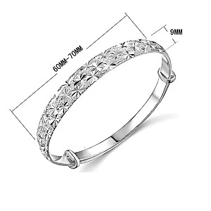LSDMY Fashion 925 Silver Plated Jewelry Silver Bracelet Bangle For Women Gift (CD)