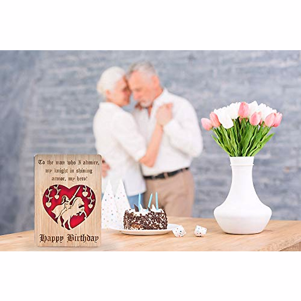 Happy Birthday Cards For Men: Birthday Card for Husband, Fiance, Lover or Him; Unique Laser Cut Knight Design Makes it Perfect Birthday Card for Him. Can Be Given As Birthday Gift For Men