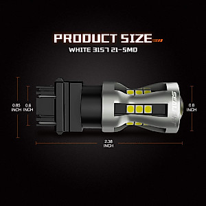 SEALIGHT 3157 LED Bulbs, 3157 LED Reverse Lights, 3157 LED Backup Reverse Lights 6000K 3000Lumens Super Bright, LED Brake Lights Tail Lights, Turn Signal LED - 3056 3156 3057 3157 LED Bulb, Pack of 2