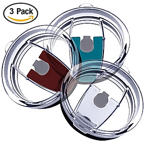 30 oz Tumbler Lids, Fits for 30Oz YETI Rambler, Ozark Trail, Old Style Rtic and More, SENHAI 3 Pack Spill-proof Splash Resistant Lids Covers for 30 Ounce Tumblers Cups