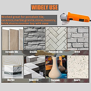 Diamond Core Drill Bits Set 8pcs Tile Hole Saw Kit for Porcelain Tile Ceramic Marble Brick Granite with 5/8-11 Thread(6/8/10/25/35/50mm+50mm Beveling Chamfer Bit Tile Cone+Hex Shank Adapter)