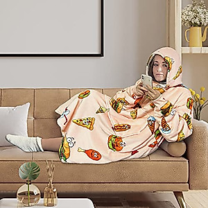 Queen Hero Oversized Wearable Blanket Hoodie for Adult,Super Warm Comfortable Sherpa Fleece Sweatshirts Thick