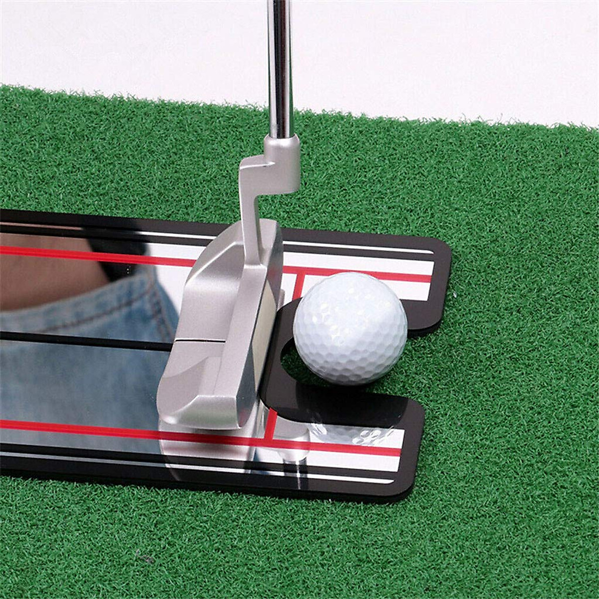 Toxz Pro Golf Putting Mirror Training Eyeline Alignment Swing Golf Practice Trainer Aid,Portable,Improve Posture,145mmx310mm