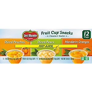 Del Monte Fruit Cup Snacks In Juice, 4 Oz, 12 Ct