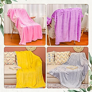 SmoothNovelty 6 Pcs Fleece Blankets for Girls Sleepover Party Soft Fuzzy Throw Blanket Warm Flannel Blanket for Teenager Spa Party Movie Graduation (Multicolor,40 x 60 Inch)