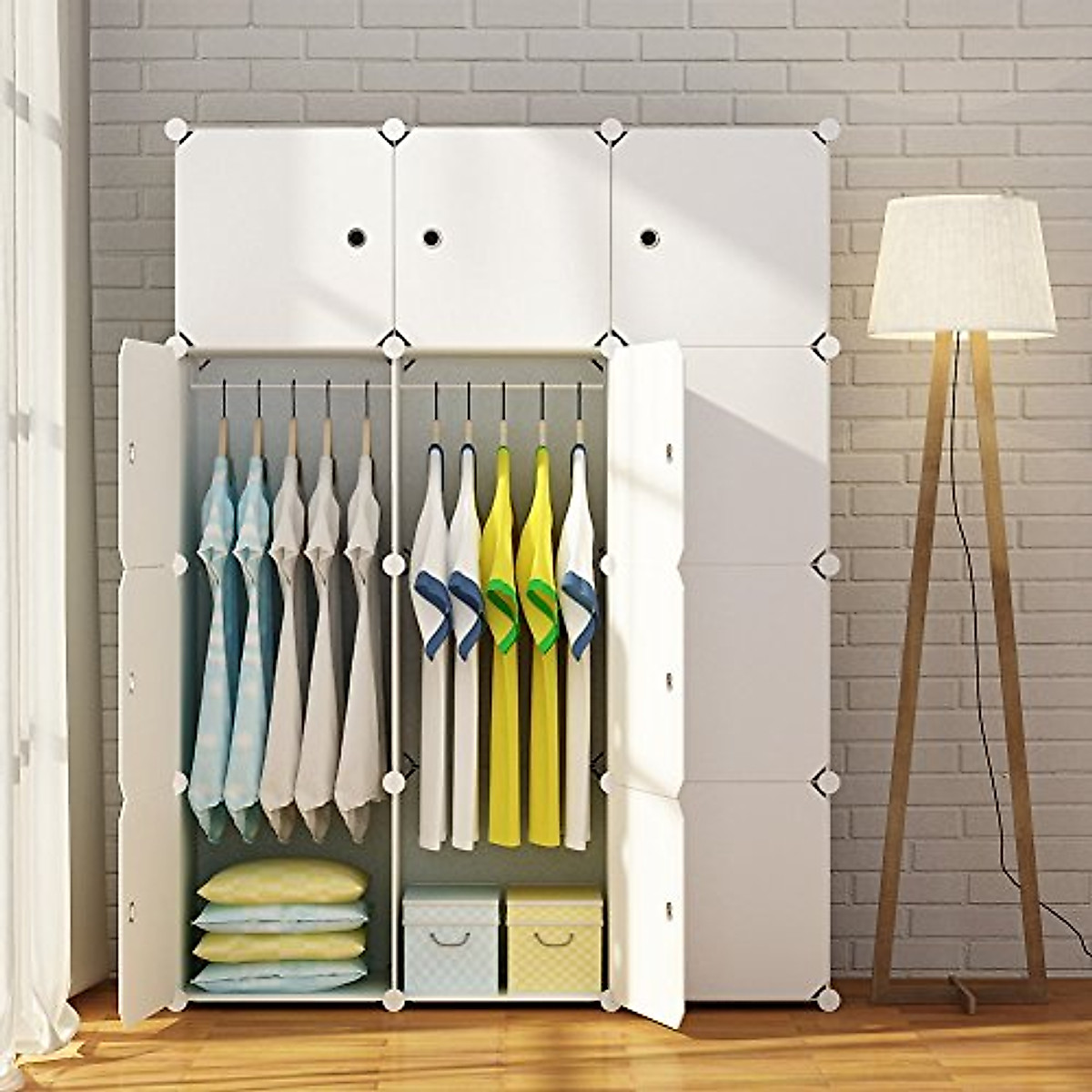 JYYG Wardrobe006 Portable Wardrobe Closets, 42"x14"x56", White