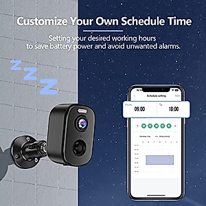 Security Cameras Wireless Outdoor 1080P Battery Powered WiFi Cameras Color Night Vision 2-Way Talk Motion Detection Spotlight/Siren for Home Security Cloud/SD Storage Waterproof indoor camera(Black)