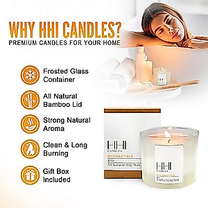 Sicilian Citrus Scented Candle by HHI Candles | A Blend of Fresh Orange, Lemon, & Eucalyptus| 1 Wick Soy Scented Candles for Home| Luxury Soy Candle Gifts for Women (8 Ounces)
