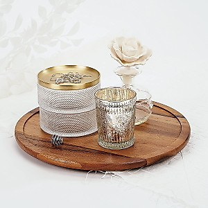 Laurel Initial White Marble Personalized Lazy Susan - Etched 12-Inch Diameter Turntable Tray, Kitchen Counter and Dining Room Table Stand, Smooth Rotating Base, White, by Lillian Vernon