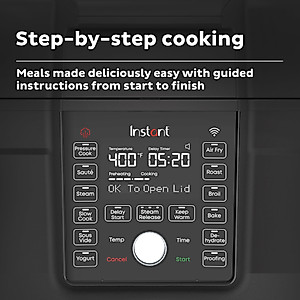 Instant Pot 6.5 Quart Duo Crisp Ultimate Lid with WIFI, 13-in-1 Air Fryer and Pressure Cooker Combo, Sauté, Slow Cook, Bake, Steam, Warm, Roast, Dehydrate, Sous Vide, & More, Includes App with Recipes
