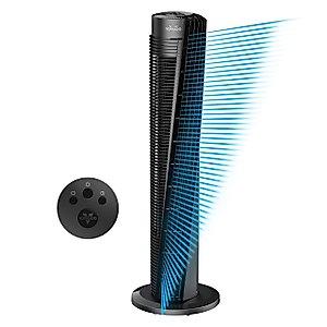 Vornado OSC84 41" Whole Room Air Circulator Tower Fan with Remote Control, Black