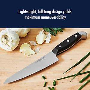 HENCKELS Statement Razor-Sharp 5-inch Compact Chef Knife, German Engineered Informed by 100+ Years of Mastery, Black/Stainless Steel