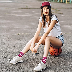 Tarpop 6 Pairs Neon Socks Neon Striped Crew Socks Tube Socks Striped Socks Men Women Ankle Socks Athletic Socks Short Socks (Bright Color)