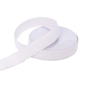 Airisoer Elastic Bands for Sewing 1 Inch 32 Yards White Knit Elastic Spool High Elasticity