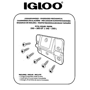 Igloo Cooler Oversized Mechanical Hinge for 150-165 QT Coolers, Black (1 Hinge)