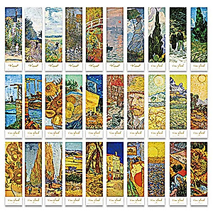 Van Gogh Monet Masterpiece Bookmarks for Women Men Kids Boys Girls Children Teens