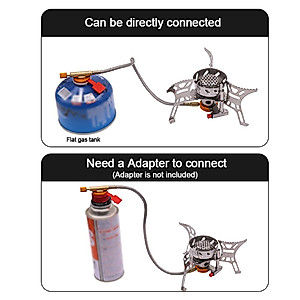 AIROKA 3900W Windproof Backpacking Stove Outdoor Camping Stove with Piezo Ignition Mini Size Stainless Steel Camp Stove for Outdoor Camping Hiking and Picnic