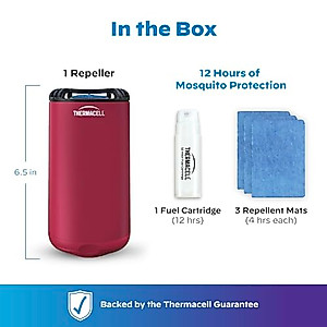 Thermacell Mosquito Repeller Patio Shield; Includes 12-Hour Refill; 15 Foot Zone of Protection; Highly Effective Mosquito Repellent for Patio; Bug Spray Alternative; Scent Free