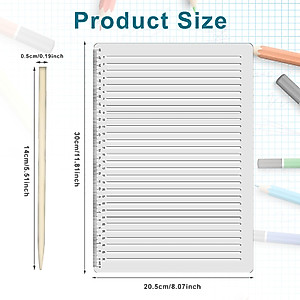Line Stencil Straight Line Stencil 0.35inch Spacing Line Plastic Writing Guide Template Line Drawing Stencil Template for Journaling Scale Writing Ruler for Paper Card Aids