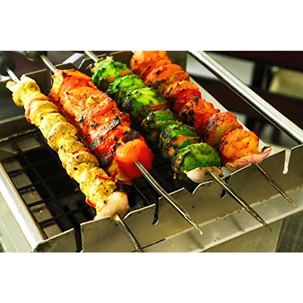 Metal Skewers, 39" in length BBQ/ Tandoor 6 mm thickness : Mild Steel (Pack of 4)