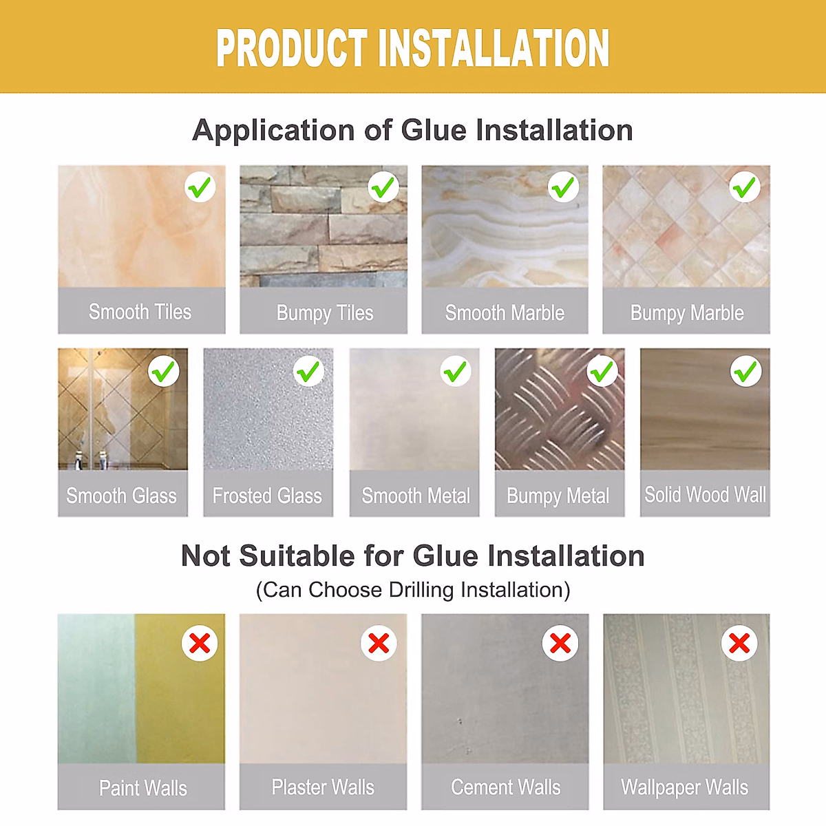 maifey Shower Caddy No Drilling, Champagne Gold Bathroom Wall Shelf Shower Shelves with Hooks, Metal Bathroom Shelf Organizer for Shampoo, Rust Proof (2 Tiers)