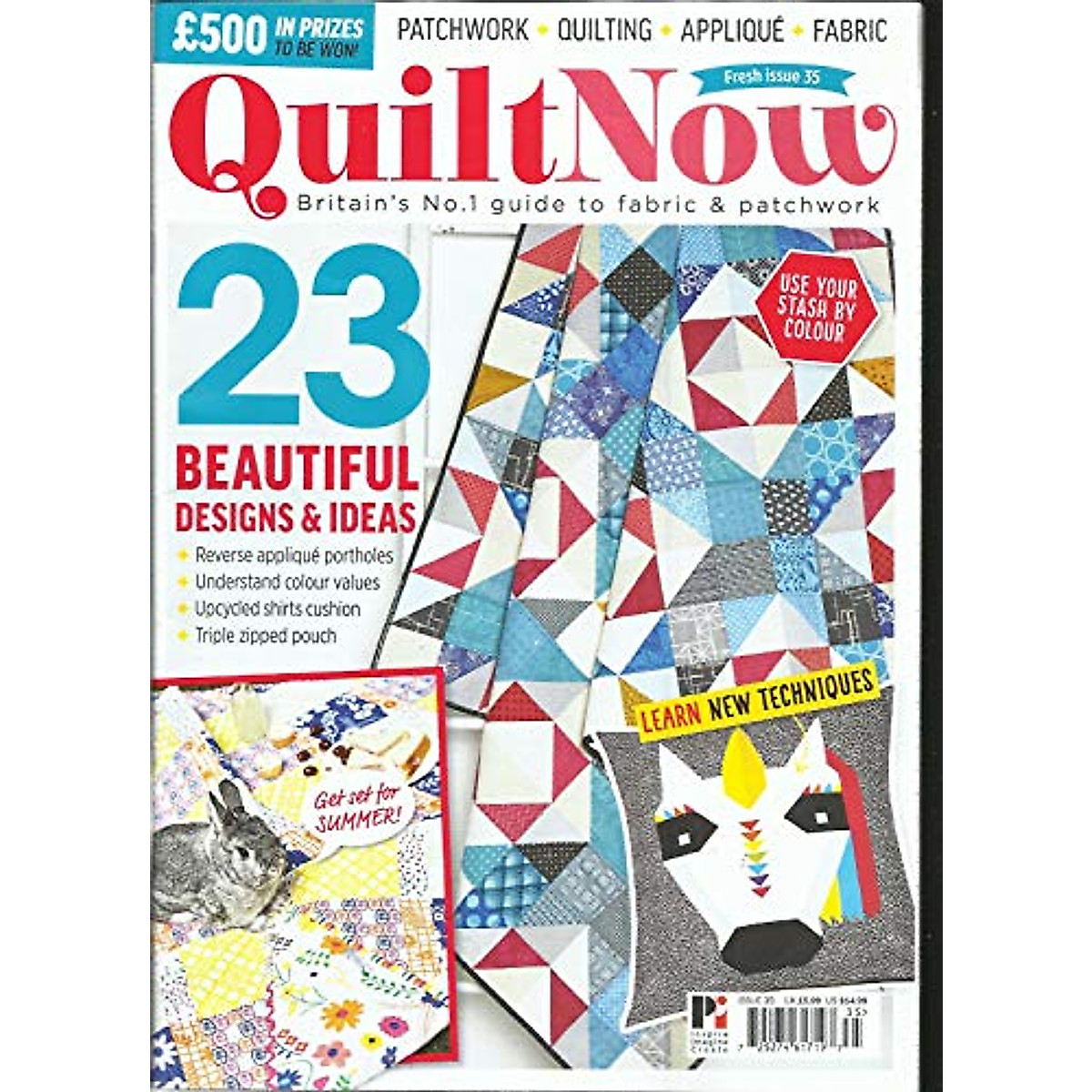 QUILT NOW MAGAZINE, BRITAIN'S NO.1 GUIDE TO FABRIC & PATCHWORK ISSUE, 2017#35