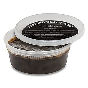 African Black Soap Paste 8 oz. 100% Raw Pure Natural From Ghana. Acne Treatment, Aids Against Eczema & Psoriasis, Dry Skin, Scars and Dark Spots. Great For Pimples, Blackhead, Face & Body Wash.