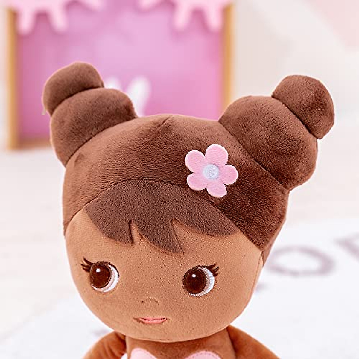 Lazada African American Baby Dolls Gifts Soft Plush Girl Toys Brown Skin 16"