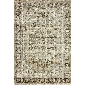 Loloi II Skye Collection SKY-13 Natural/Sand 2'-6" x 7'-6", 13" Thick, Runner Rug, Soft, Durable, Vintage Inspired, Distressed, Low Pile, Non-Shedding, Easy Clean, Printed, Living Room Rug